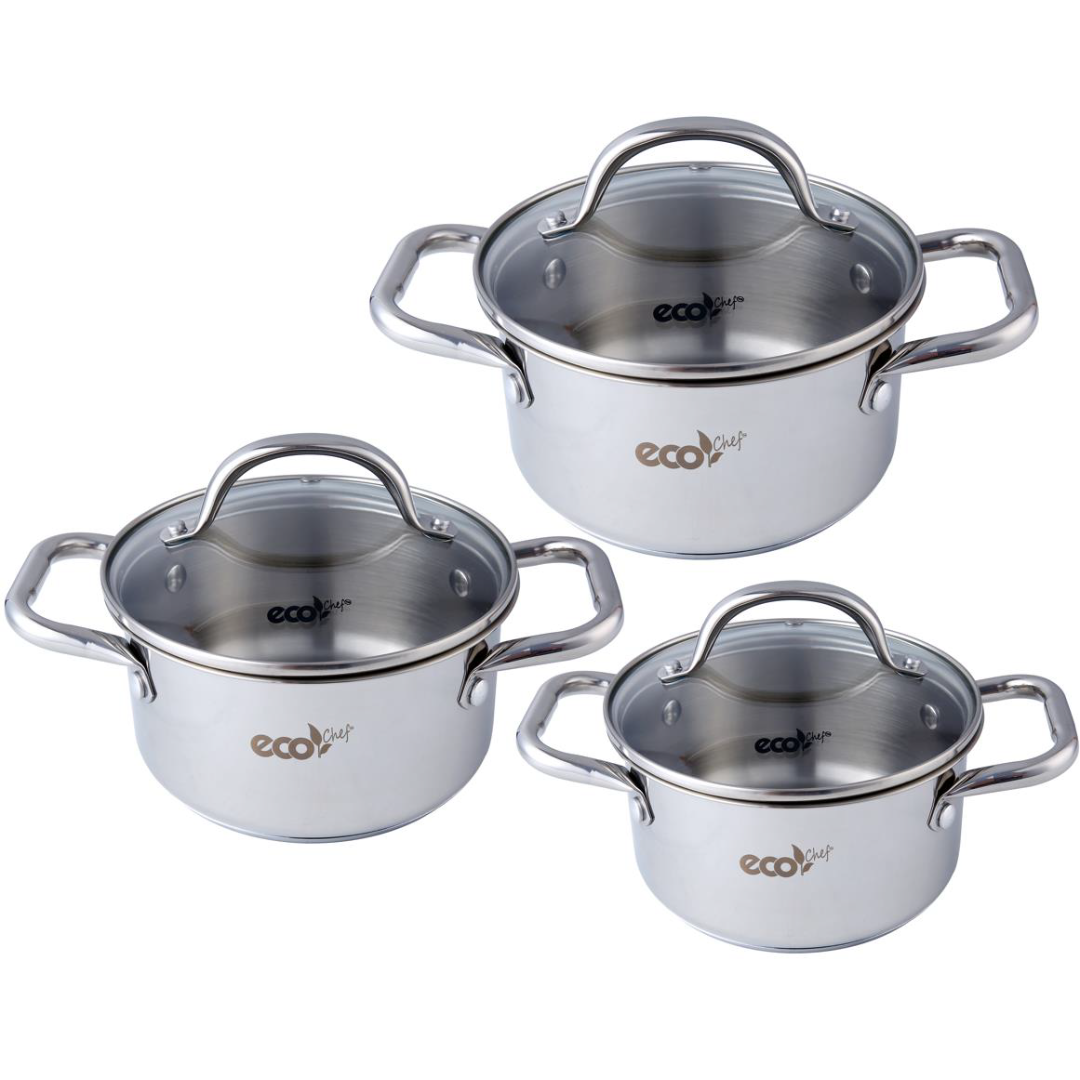 Eco Chef 6 Pce Stainless Steel Cookware Set | Eco Chef